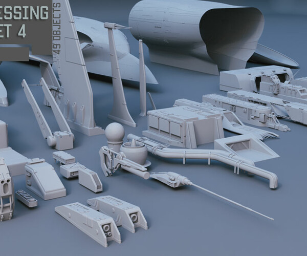 ArtStation - Scifi Kitbash Set 04 | Resources