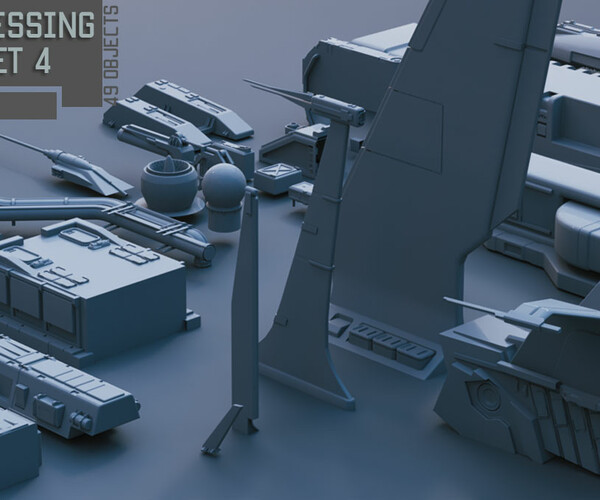 ArtStation - Scifi Kitbash Set 04 | Resources