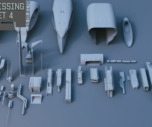 ArtStation - Scifi Kitbash Set 04 | Resources