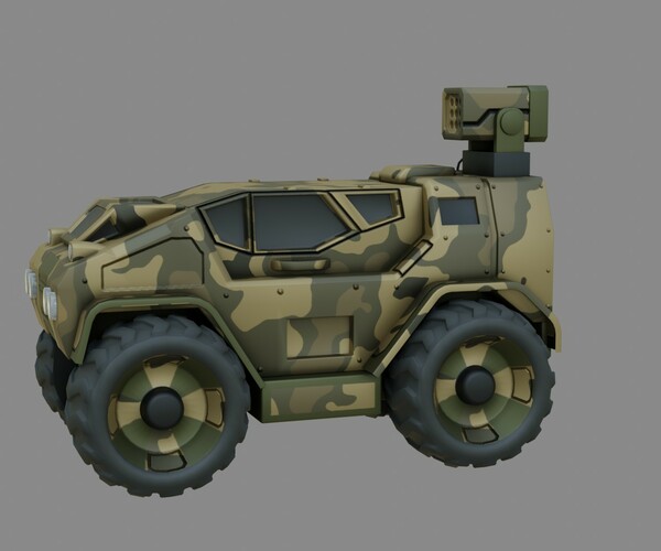 ArtStation - Sci-Fi Military Vehicle - Game Ready - PBR | Game Assets