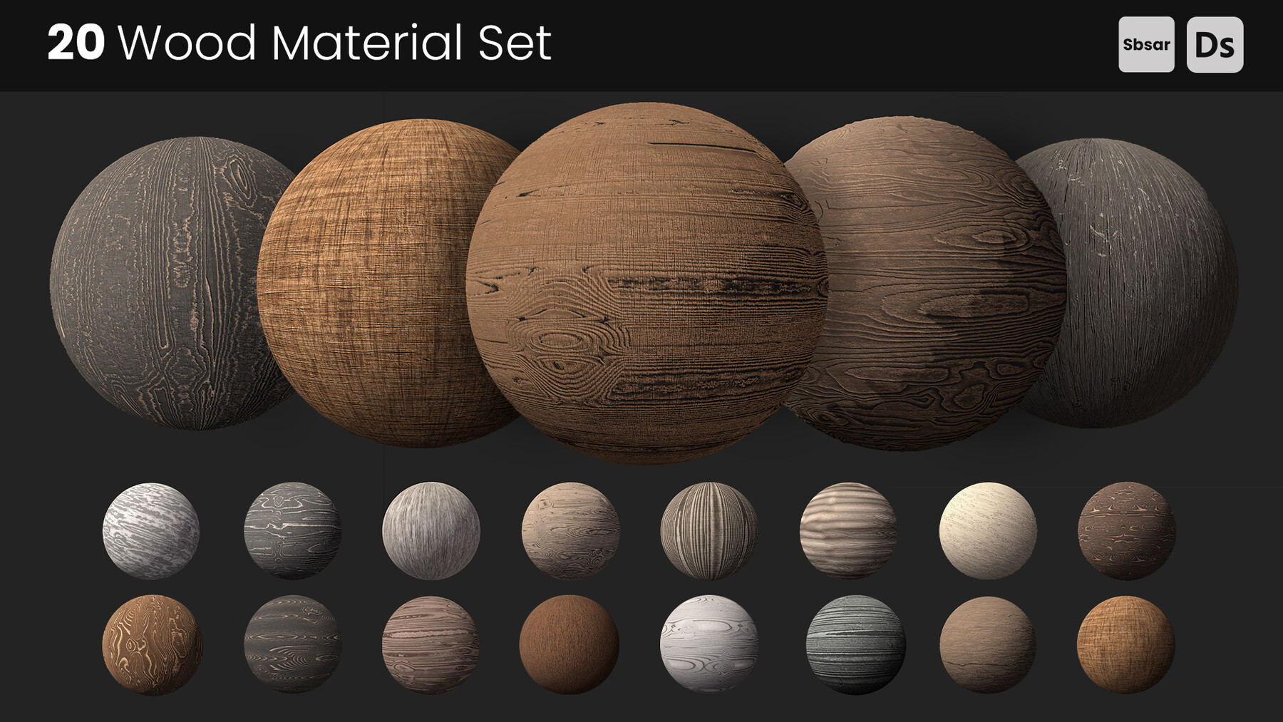 ArtStation - 20 Wood Material Set | Resources