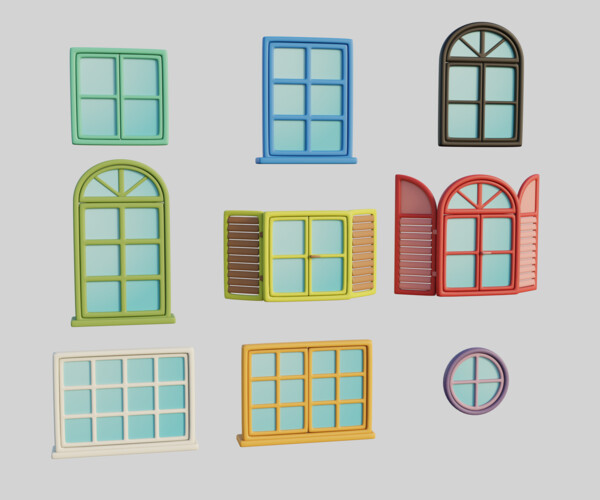 ArtStation - Cartoon Windows Collection 1 | Game Assets