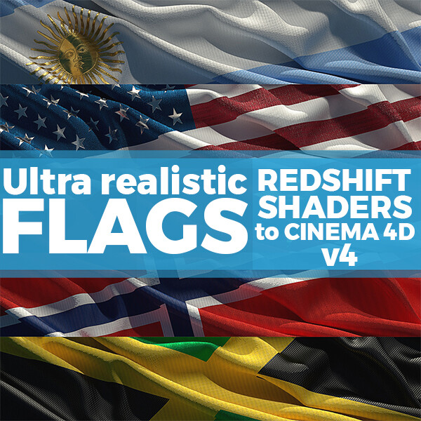 ArtStation - Redshift C4D Flags Shaders v4 | Resources