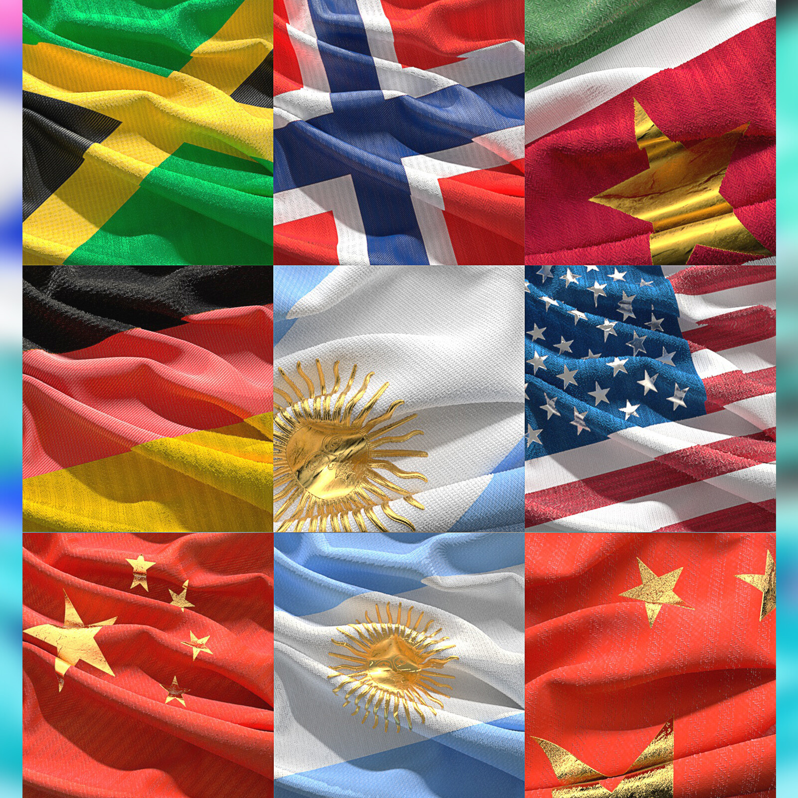 ArtStation - Redshift C4D Flags Shaders v4 | Resources