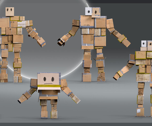 ArtStation - Cardboard Giant Army | Game Assets