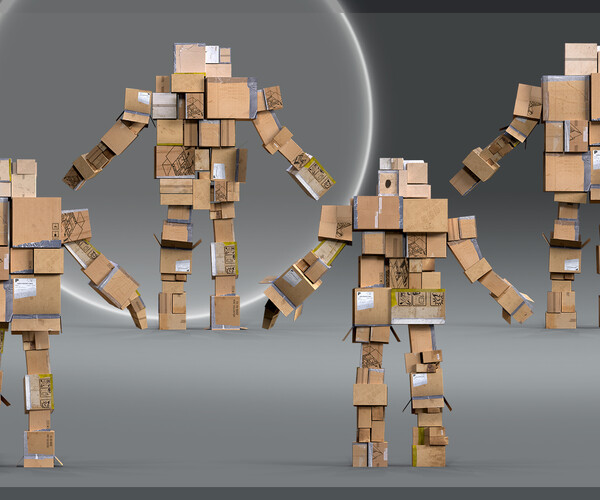 ArtStation - Cardboard Giant Army | Game Assets