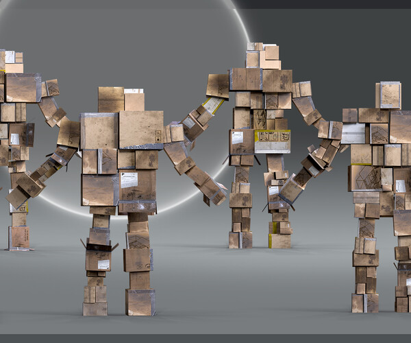 ArtStation - Cardboard Giant Army | Game Assets