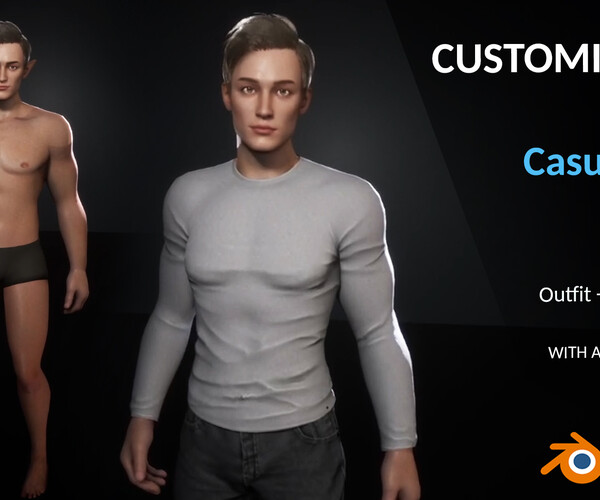 ArtStation - Casual Guy Ryan [M1] | Game Assets