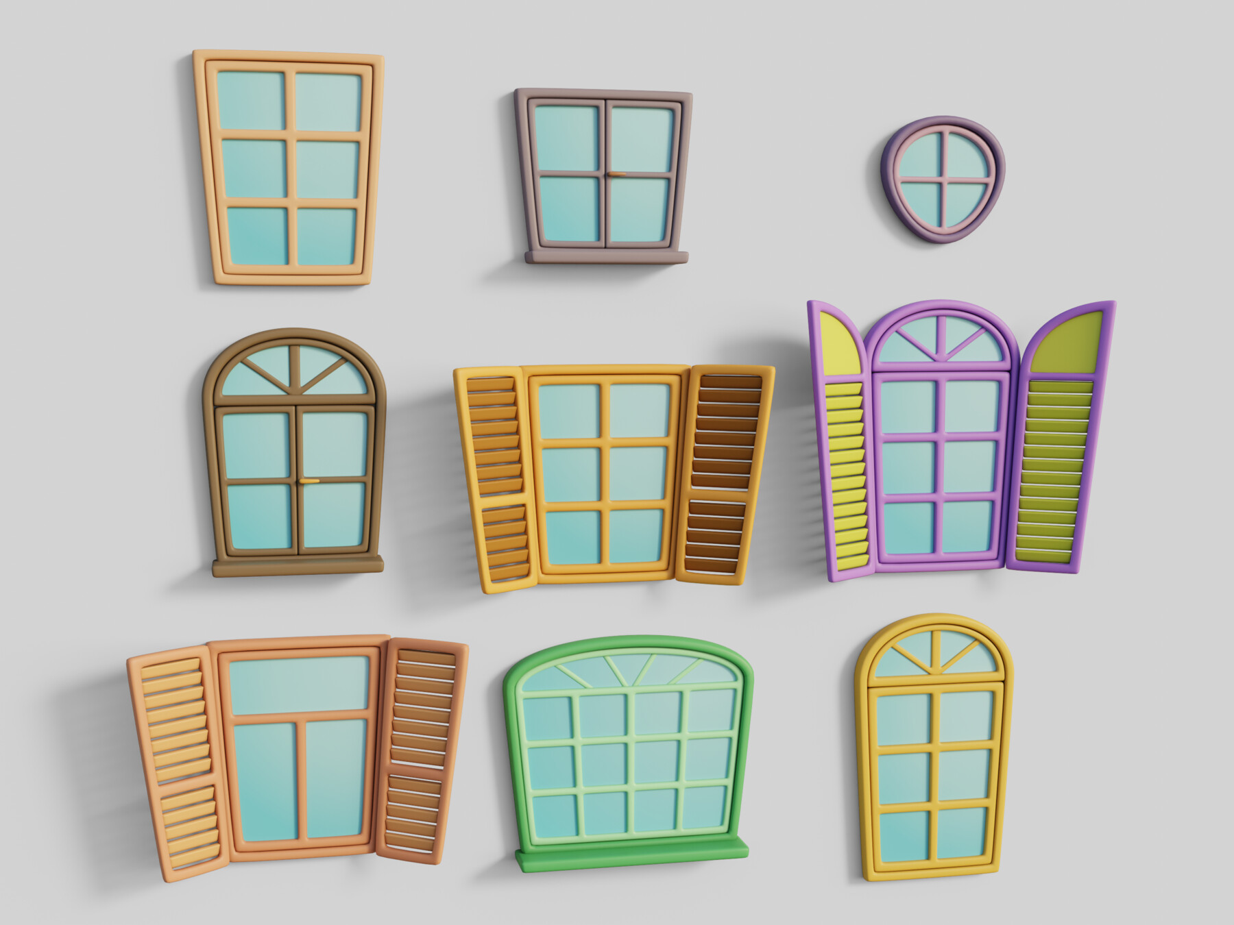 ArtStation - Cartoon Windows Collection 2 | Game Assets