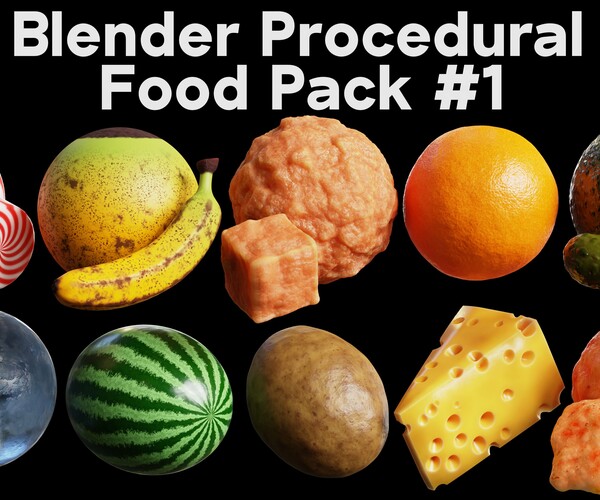 ArtStation - Blender Procedural Food Pack #1 | Resources