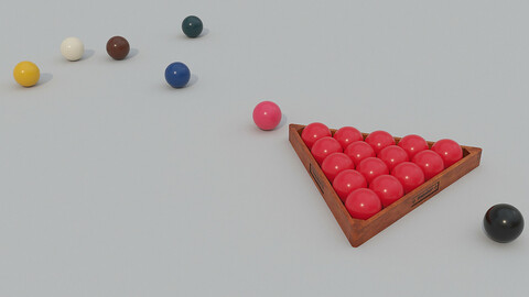 ArtStation - 3D Snooker Balls And Triangle | Game Assets