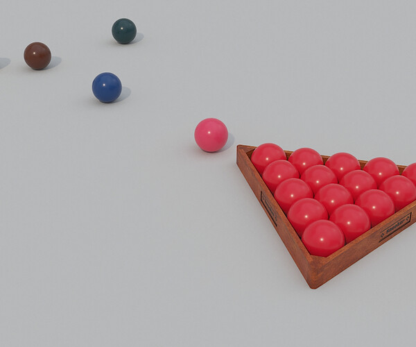 ArtStation - 3D Snooker Balls And Triangle | Game Assets