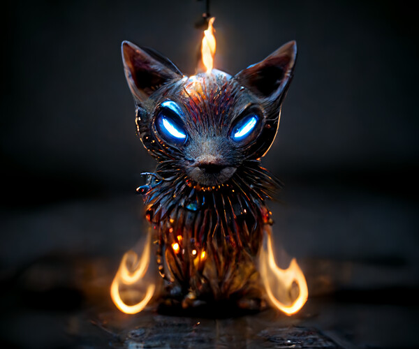 ArtStation - Evil Flaming Cat | Artworks