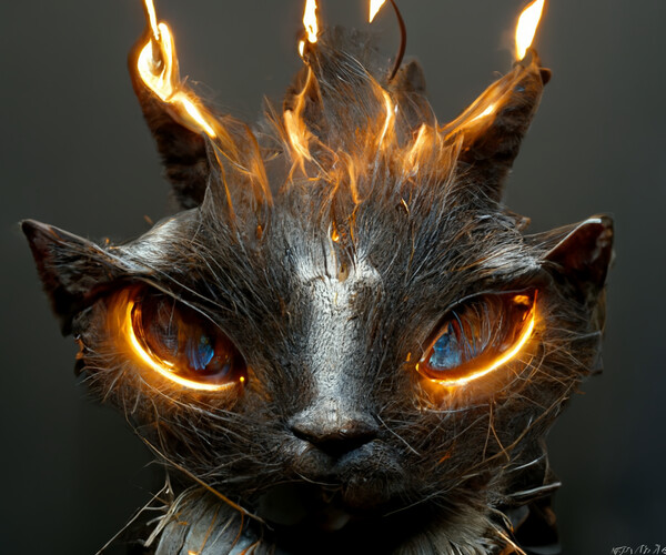 ArtStation - Evil Flaming Cat | Artworks