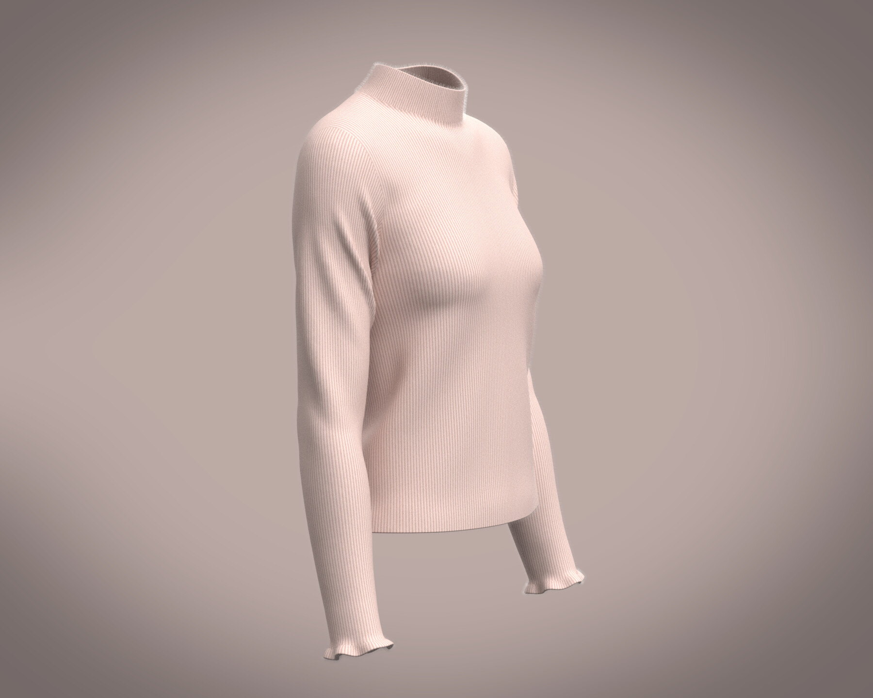 ArtStation - High Neck Ribbed Knitted Jumper | Resources