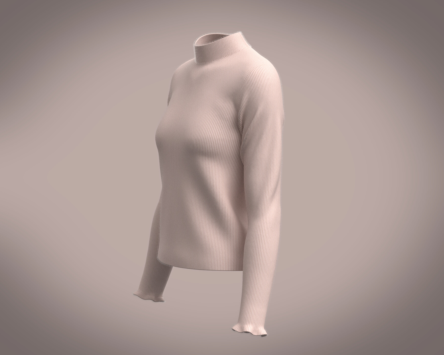 ArtStation - High Neck Ribbed Knitted Jumper | Resources