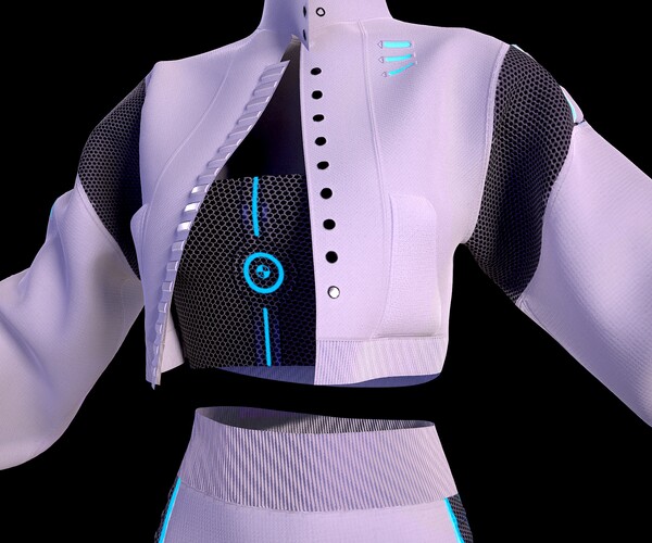 ArtStation - futuristic clothes 3d model outfit | Resources