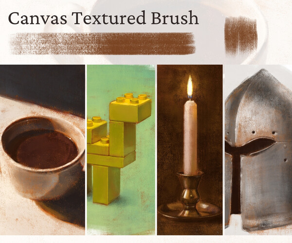 ArtStation - Canvas Textured Brush | Brushes