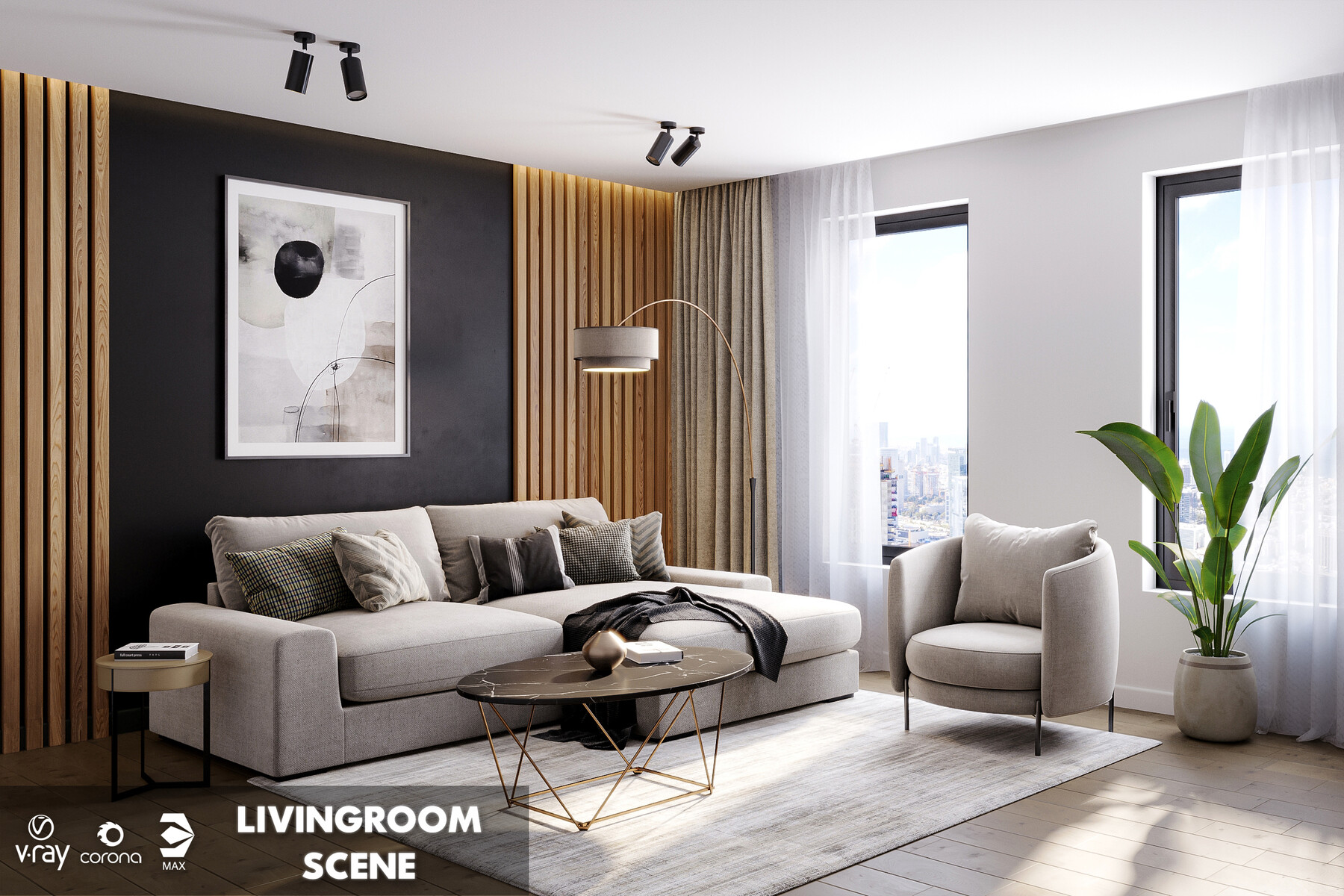 ArtStation - interior livingroom scene 01 | Game Assets