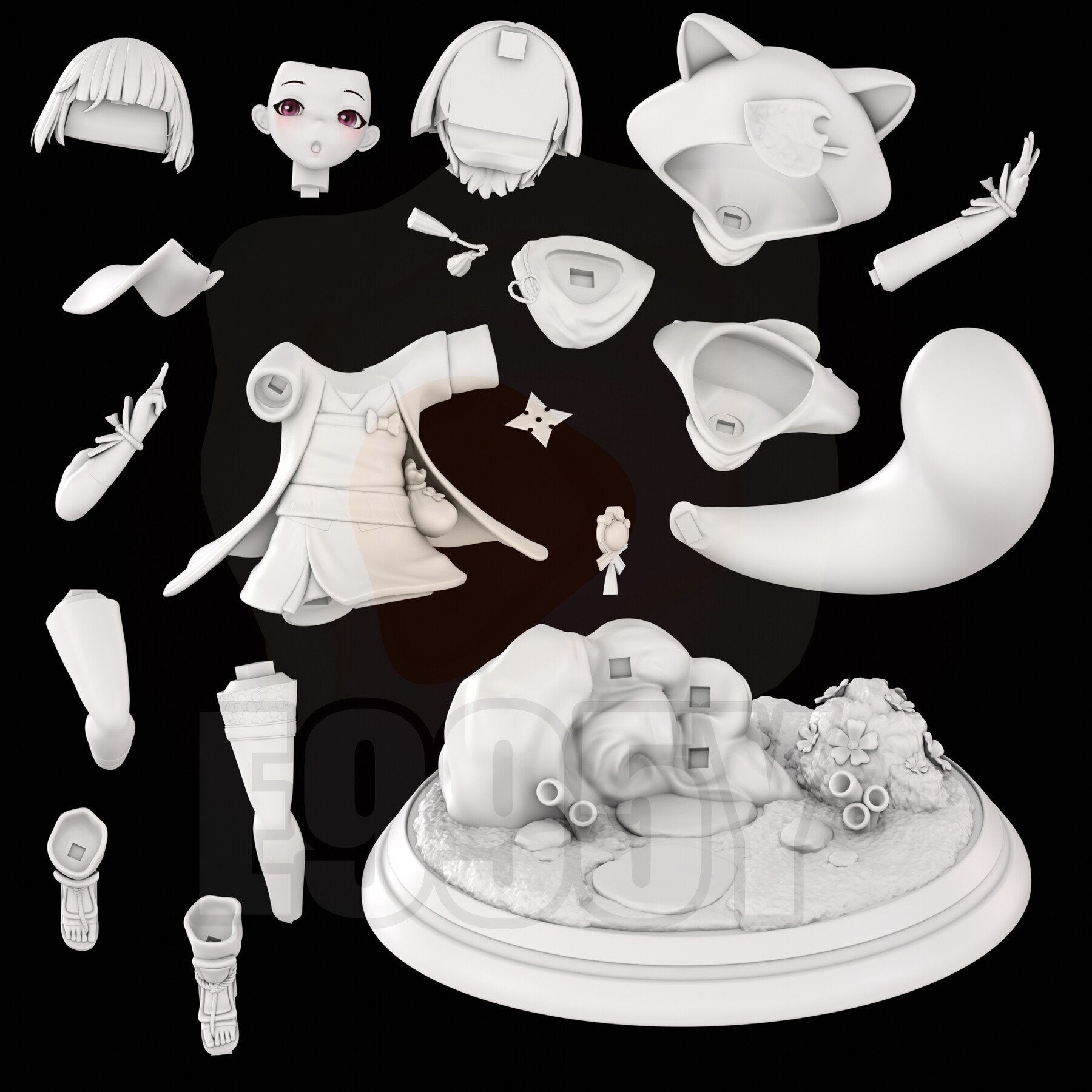 ArtStation - Sayu Figure STL File For 3D Printing | Resources