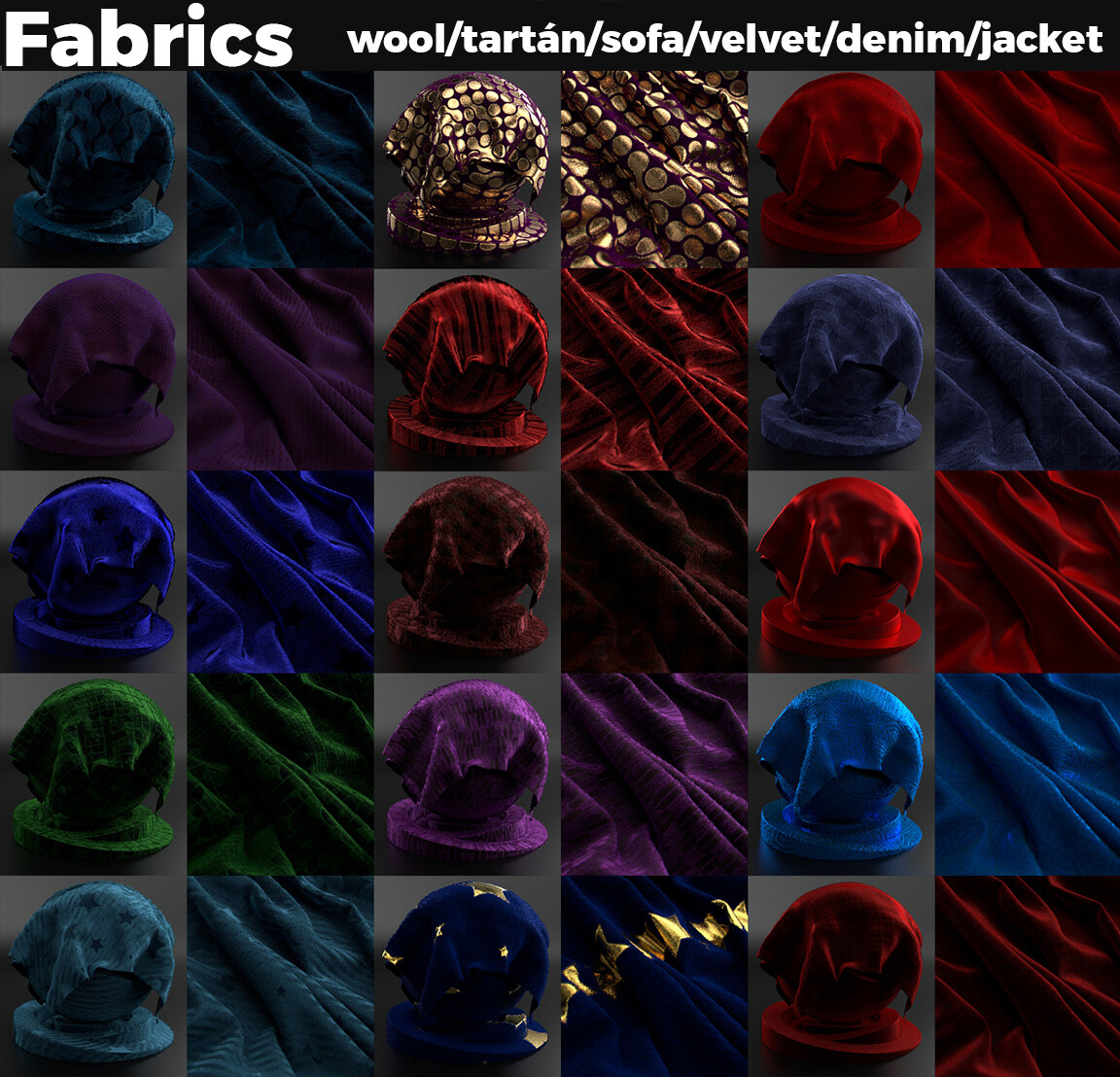 ArtStation - 90+ Redshift Shader to C4d Fabrics v3 | Resources