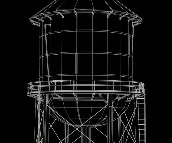 ArtStation - Water Tank Tower Reservoir | Game Assets