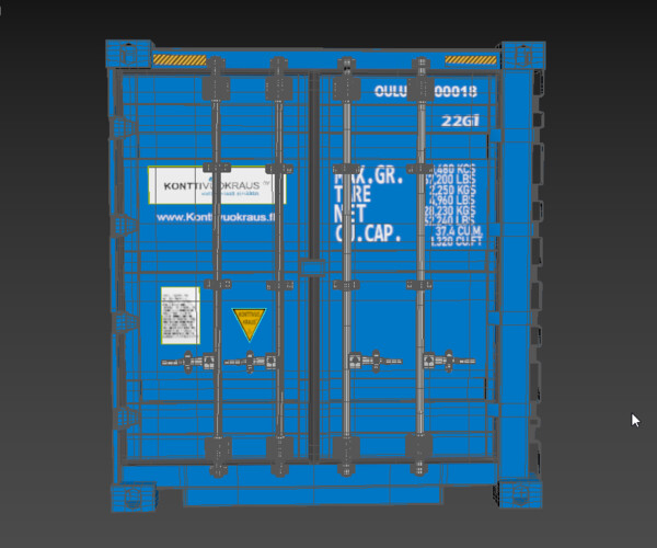ArtStation - 20 ft Cube Open Side Shipping Container 3D Model | Resources