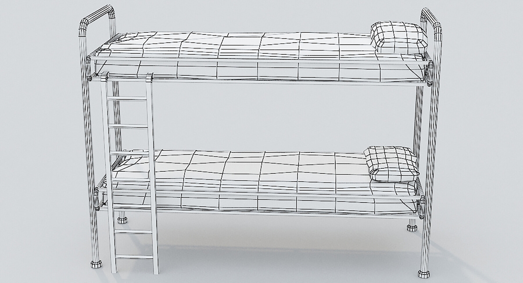 ArtStation - Old Bunk Bed Mattress and Pillows | Game Assets