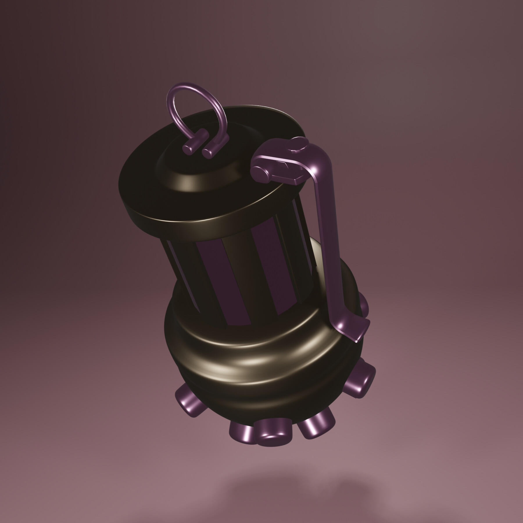 ArtStation - Stylized grenade weapon with spikes, ready to play, game ...