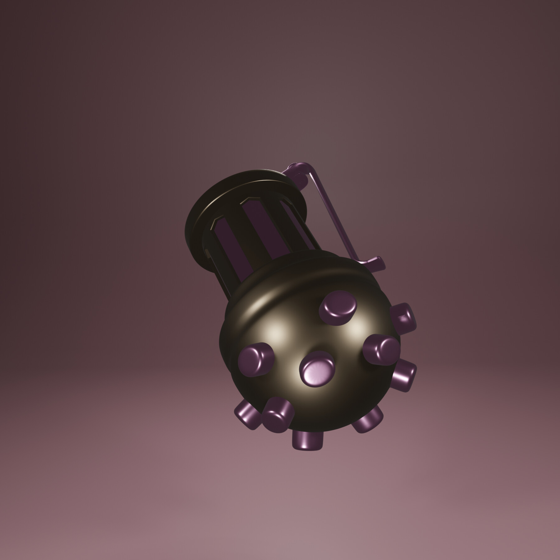 ArtStation - Stylized grenade weapon with spikes, ready to play, game ...