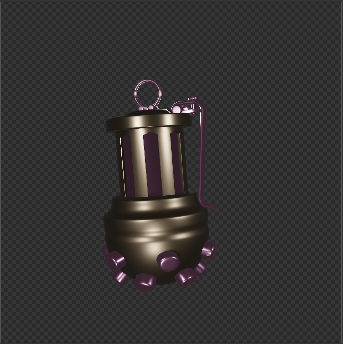 ArtStation - Stylized grenade weapon with spikes, ready to play, game ...