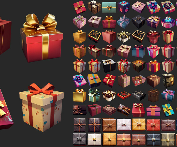 ArtStation - 100 Presents & Gifts | Game Assets