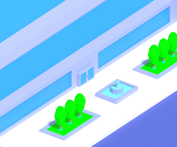 ArtStation - Cartoon High Speed Railway Station 3D model | Resources