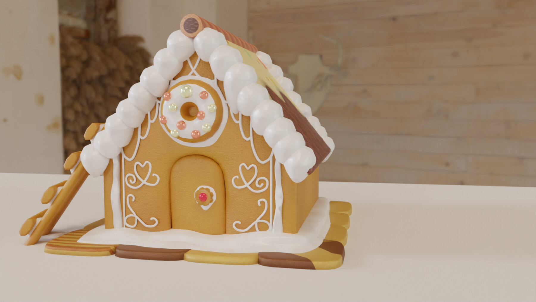 ArtStation - Gingerbread House 3D | Resources