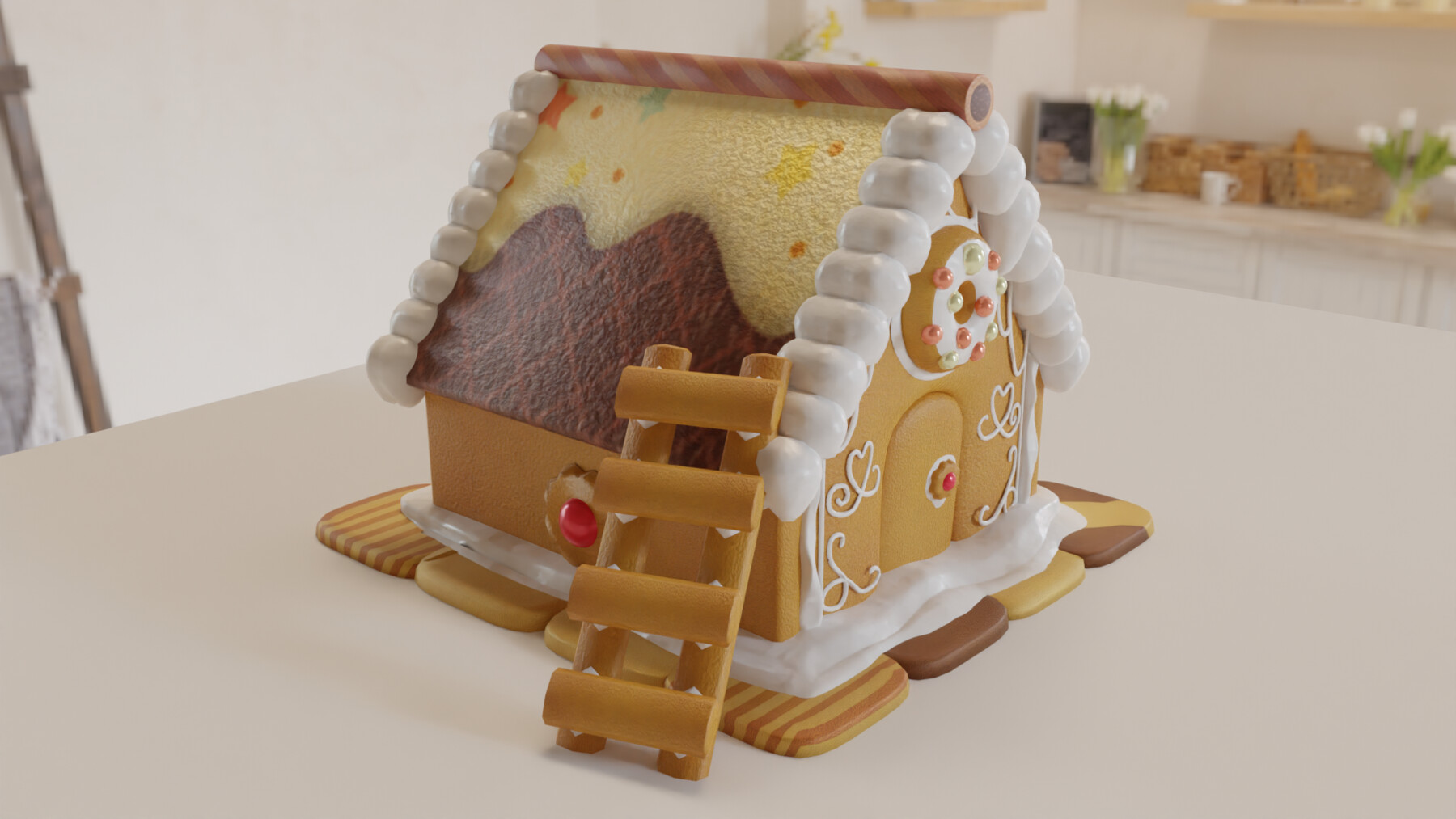 ArtStation - Gingerbread House 3D | Resources