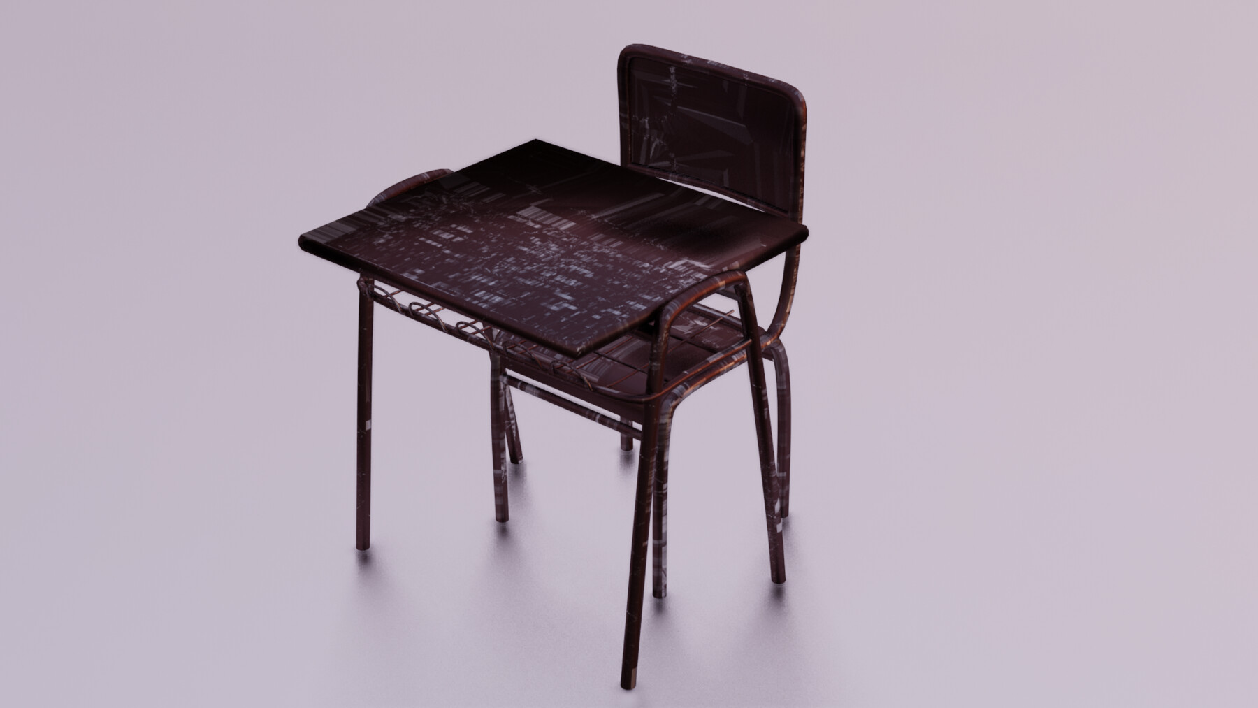 ArtStation - SCHOOL TABLE CHAIR LOW POLY GAME READY | Game Assets
