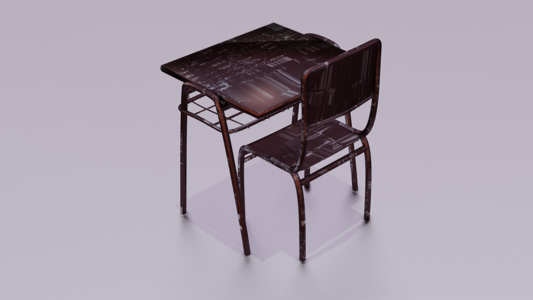 ArtStation - SCHOOL TABLE CHAIR LOW POLY GAME READY | Game Assets