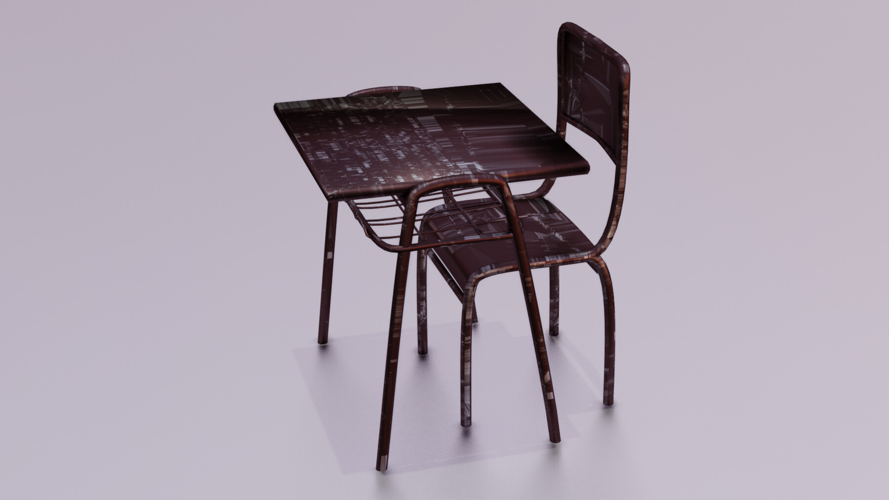 ArtStation - SCHOOL TABLE CHAIR LOW POLY GAME READY | Game Assets