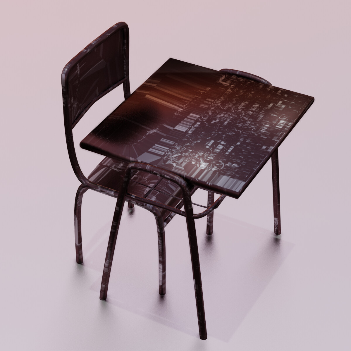 ArtStation - SCHOOL TABLE CHAIR LOW POLY GAME READY | Game Assets