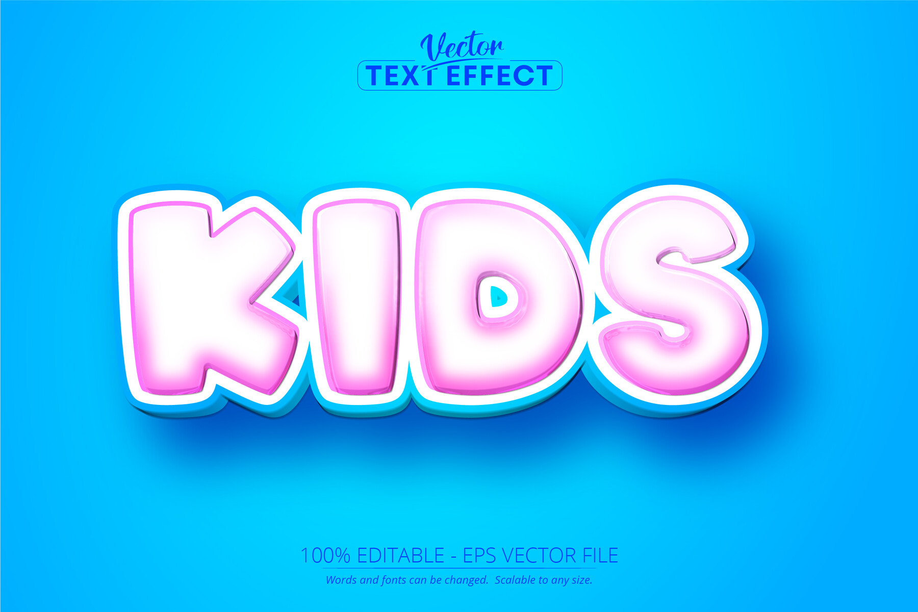 ArtStation - Kids text effect, editable comic and cartoon text style ...