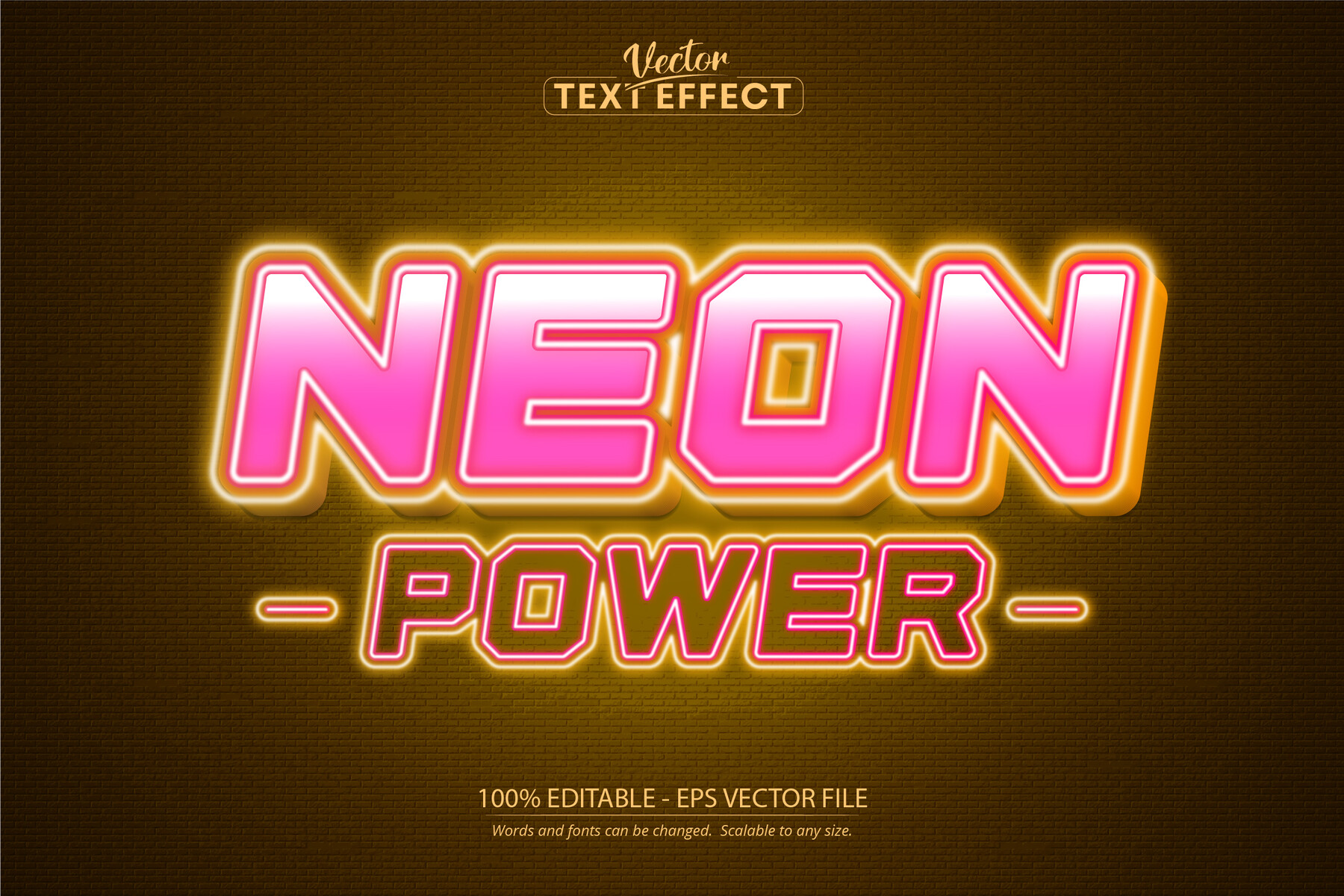 ArtStation - Neon Light text effect, editable neon text style | Artworks