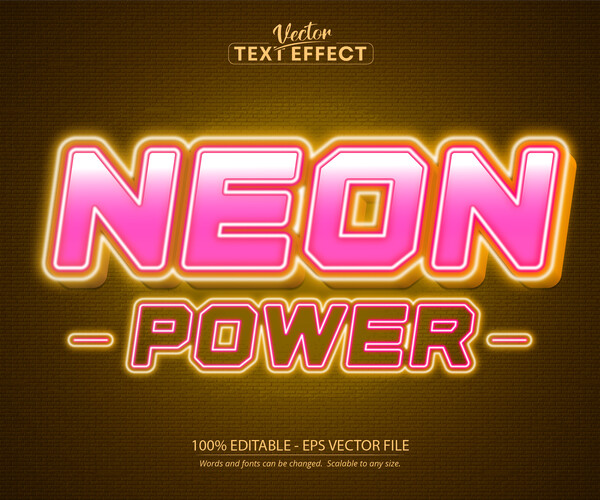 ArtStation - Neon Light text effect, editable neon text style | Artworks