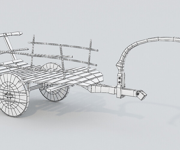 ArtStation - Wooden Medieval Ox Cart | Game Assets