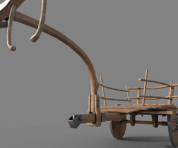 ArtStation - Wooden Medieval Ox Cart | Game Assets