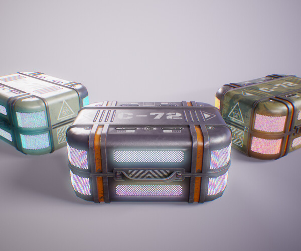 ArtStation - PBR SciFi Portable Containment Unit | Game Assets