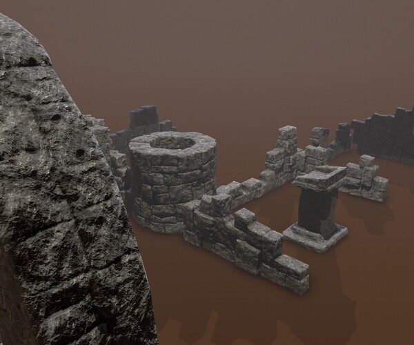 ArtStation - 3D Ruin Set | Game Assets