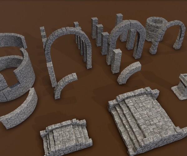 ArtStation - 3D Ruin Set | Game Assets
