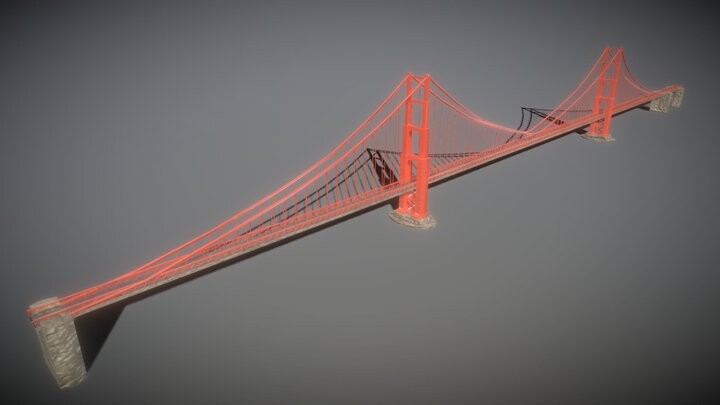 ArtStation - Golden Gate Bridge | Game Assets