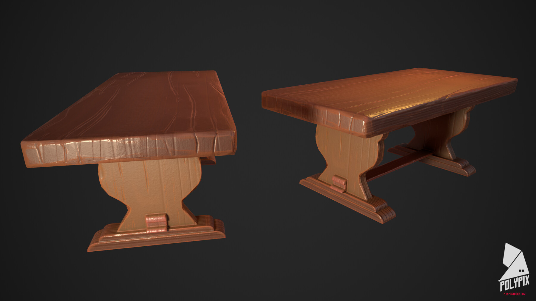ArtStation - Wooden Dinner Table | Game Assets