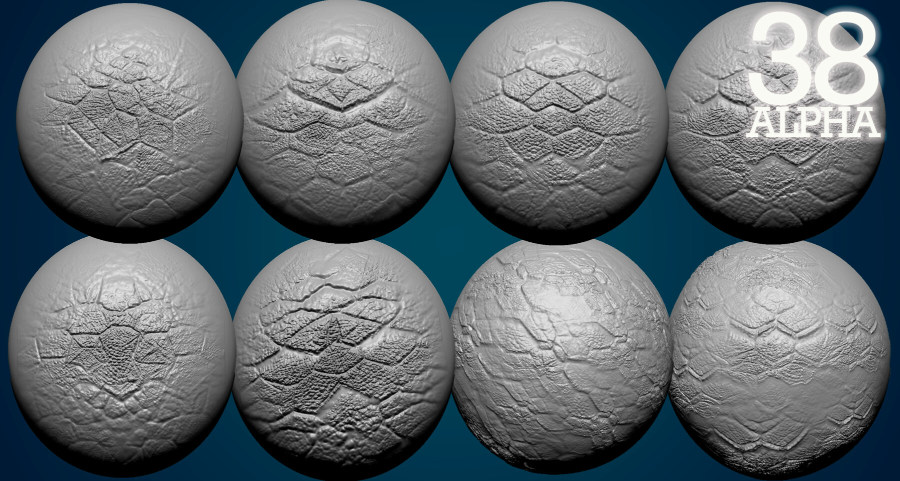 ArtStation - Lizard and Snake Skin Modeling Package | Brushes